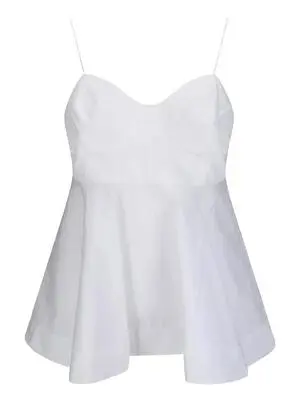 RÓHE Bustier Peplum Top - White