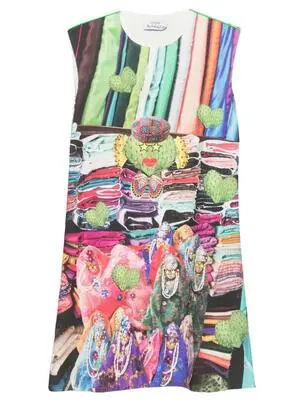 The Artistylist Graphic-print Mini Dress - Blue