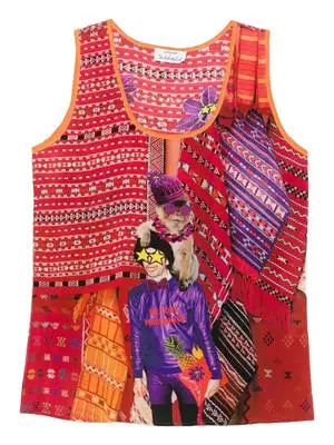 The Artistylist Graphic-print Tank Top - Red