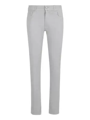 Jacob Cohen Logo Patch Jeans - Grey