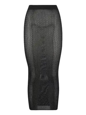 Wolford Daisy Open-knit Skirt - Black