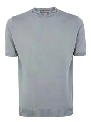 FILIPPO DE LAURENTIIS Short-sleeve Knitted T-shirt - Grey