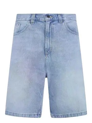 Carhartt Work In Progress Brandon Bleached Denim Shorts - Blue