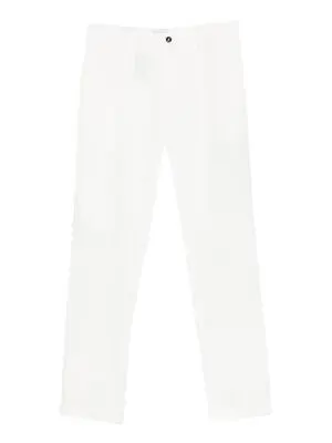 VELA SHOP Belt-loops Tailored Trousers - White