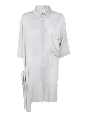 UMA WANG Asymmetric Silk Shirt - Grey