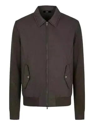 Herno Panelled Cardigan - Brown