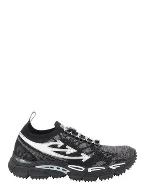 Off-White Arrows Motif Knit Sneakers - Grey