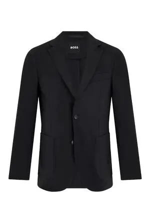 BOSS Single-breasted Patch-pocket Blazer Black