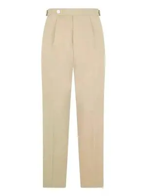 BOSS Pleated Straight-leg Trousers - Neutrals