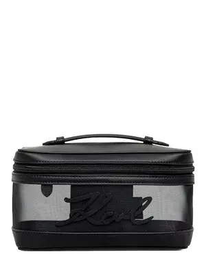 Karl Lagerfeld K/signature Mesh Vanity Case - Black