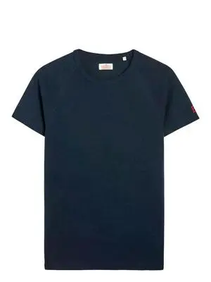 STRETCH FRAISE Ribbed T-shirt - Blue