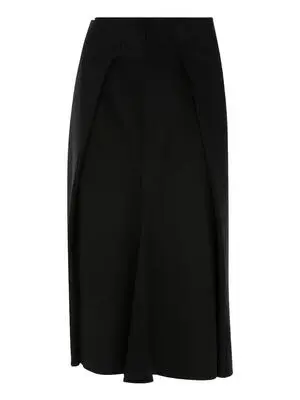 Victoria Beckham Tailored Pleated Midi Skirt - Black