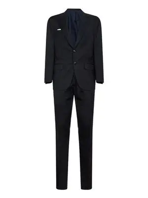 Kiton Single-breasted Peak-lapel Suit - Blue