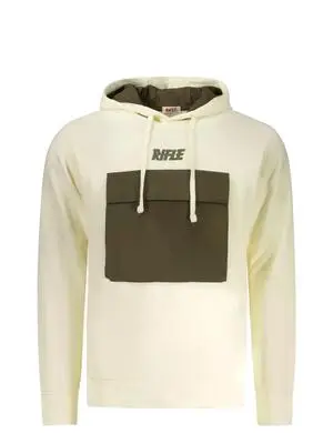 RIFLE Logo-print Flap-pocket Hoodie - Neutrals
