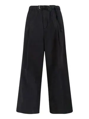 WHITE SAND Belted Pleated Trousers