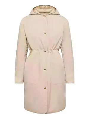 Moncler Thymlong Reversible Hooded Coat - Neutrals