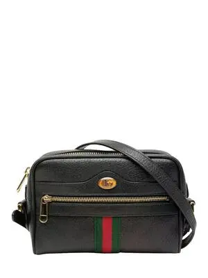 Gucci Mini Leather Ophidia Crossbody Bag - Black