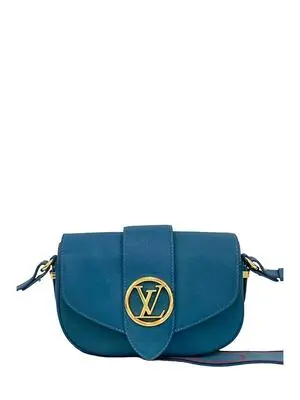 LOUIS VUITTON Pont 9 Soft Mm Crossbody Bag Grained Calfskin - Blue