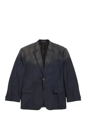 Balenciaga Wool Faded Blazer - Black