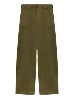 Loewe X Paula's Ibiza Cotton Straight Trousers - Green