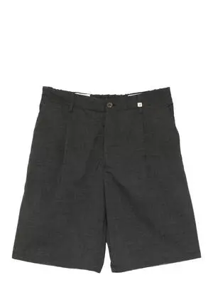 MYTHS Pleated Belt-loop Shorts - Grey