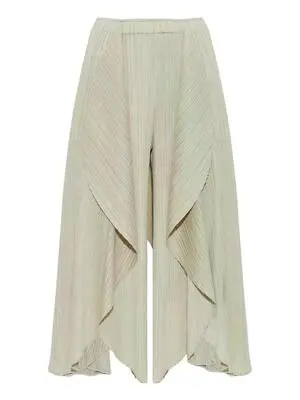Issey Miyake Pleated Wide-leg Trousers - Neutrals