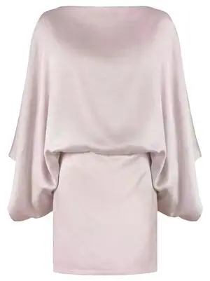 NINEMINUTES The Macha Draped-back Mini Dress - Pink