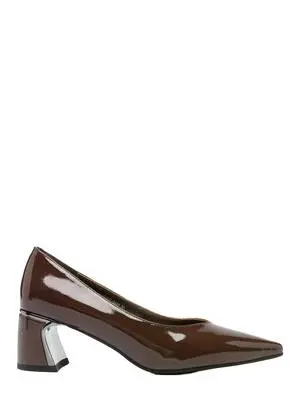 SERGIO MORETTI FIRENZE Patent-finish Pointed-toe Pumps - Brown