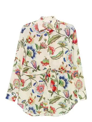 ARCHIVIO '67 ARCHIVIO 67' Floral-Print Belted Shirt