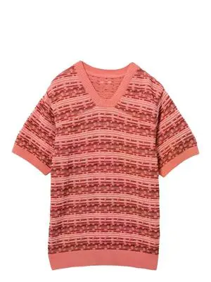 ADER ERROR Patterned Short Sleeve Top - Pink