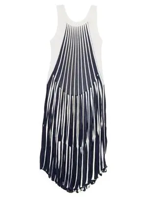 black and white striped asymmetrical dress Irina Black White Dress S