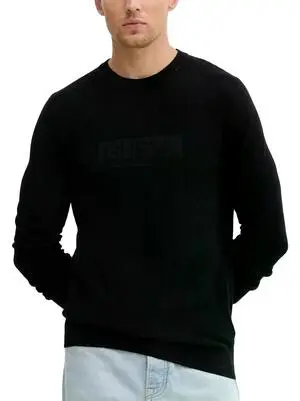 Guess Harrison Logo-lettering Sweater - Black