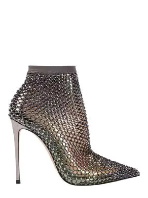 LE SILLA Gilda 120mm Mesh Ankle Boots - Black