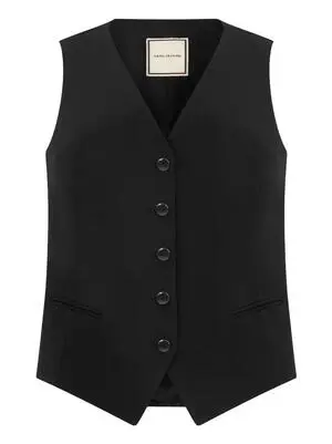 Tagliatore Buttoned Waistcoat Black
