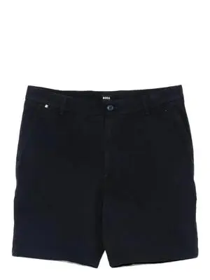 BOSS Logo-Detail Chino Shorts Blue