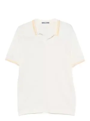PEOPLE OF SHIBUYA Stripe-trim T-shirt - Neutrals