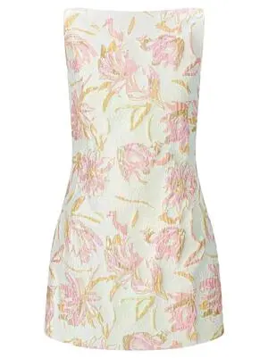 Staud Floral Mini Dress - Blue
