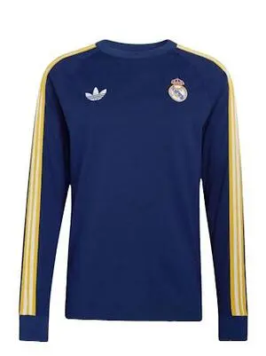 Adidas Real Madrid Long Sleeve T-shirt - Dark Blue