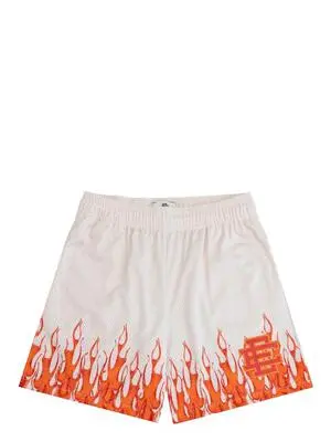 ERIC EMANUEL EE Basic/Core Burning Flames Short Off White/red
