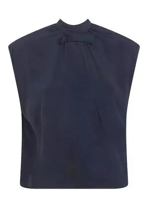 DRHOPE Bow-detail Sleeveless Blouse - Black
