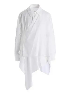 Yohji Yamamoto Asymmetric Blouse - White