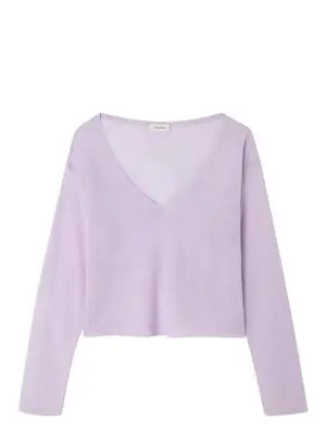 American Vintage V-neck Sweater - Purple