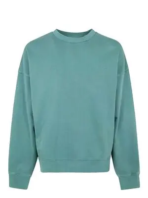 Carhartt Work In Progress Benton Garment-dyed Embroidered-logo Sweater - Blue