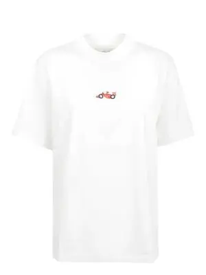 ALBERTO BRESCI Embroidered Cotton T-shirt - White