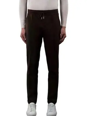 MOORER Matthew Drawstring Track Pants - Brown