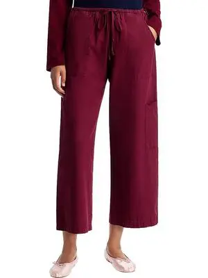 Donni. Donni The Pop Drawstring Cargo Pants Oxblood