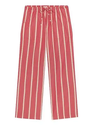 Donni. The Pop Stripe Drawstring Pants - Raspberry