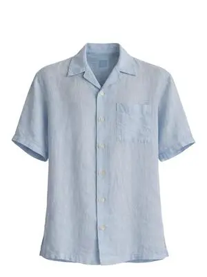 120% Lino Linen Camp Shirt - Azure