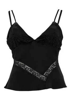 MSGM Top With Lace Detailing - Black