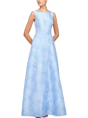 KAY UNGER Caitlin Gown - Medium Blue